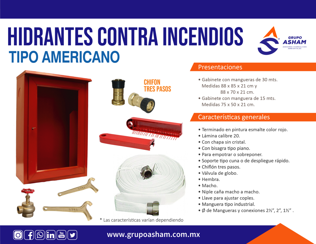 Hidrante Tipo Americano | Grupo Asham S.A. de C.V.